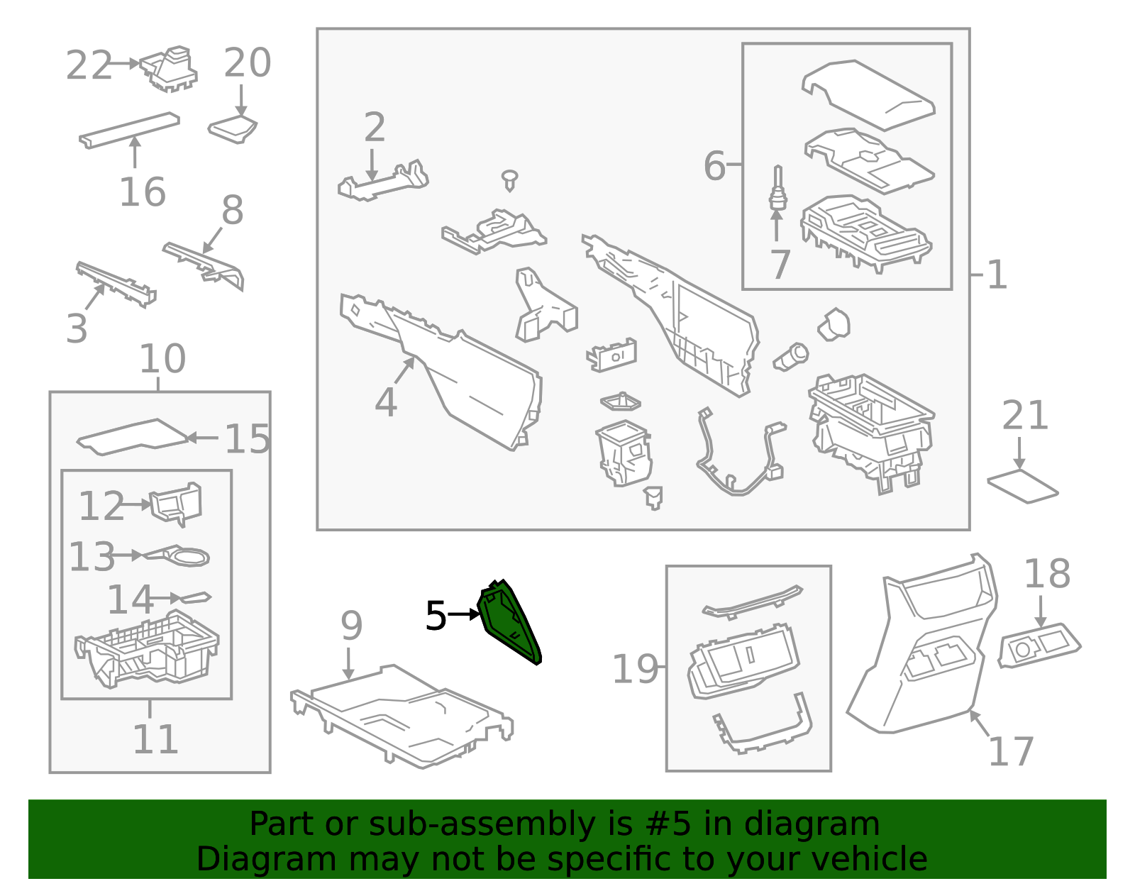 55435-06220-C7 - High-Quality Console Trim Panel for AutoNation Parts