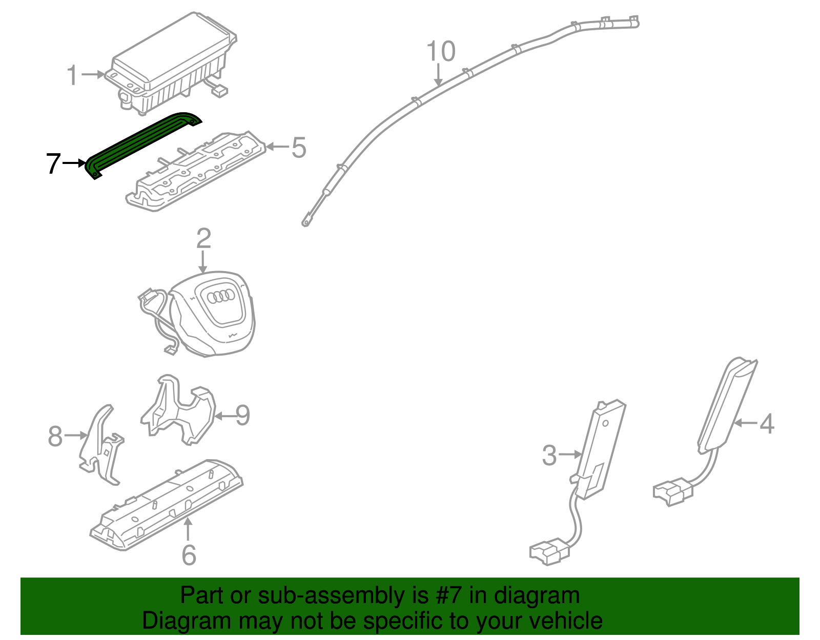 4H1-880-994-A - Knee Air Bag Bracket 2011-2018 Audi | Audi OEM Parts Guy