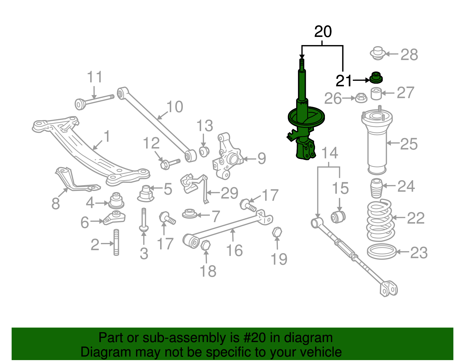 Genuine Toyota Strut part# 48530-80530 for 2006-2010 Toyota Avalon ...