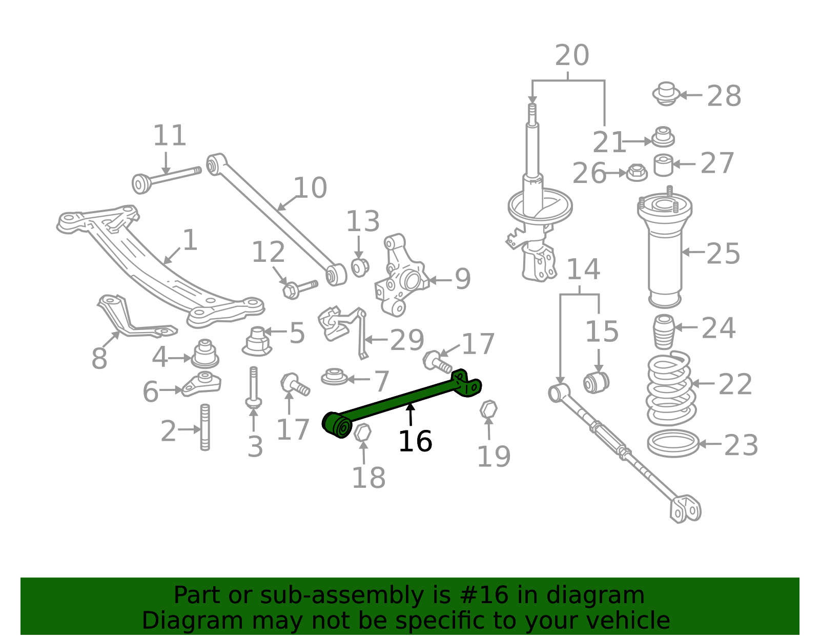 2005-2012 Toyota Strut Rod 48780-07020 | MotorMotor