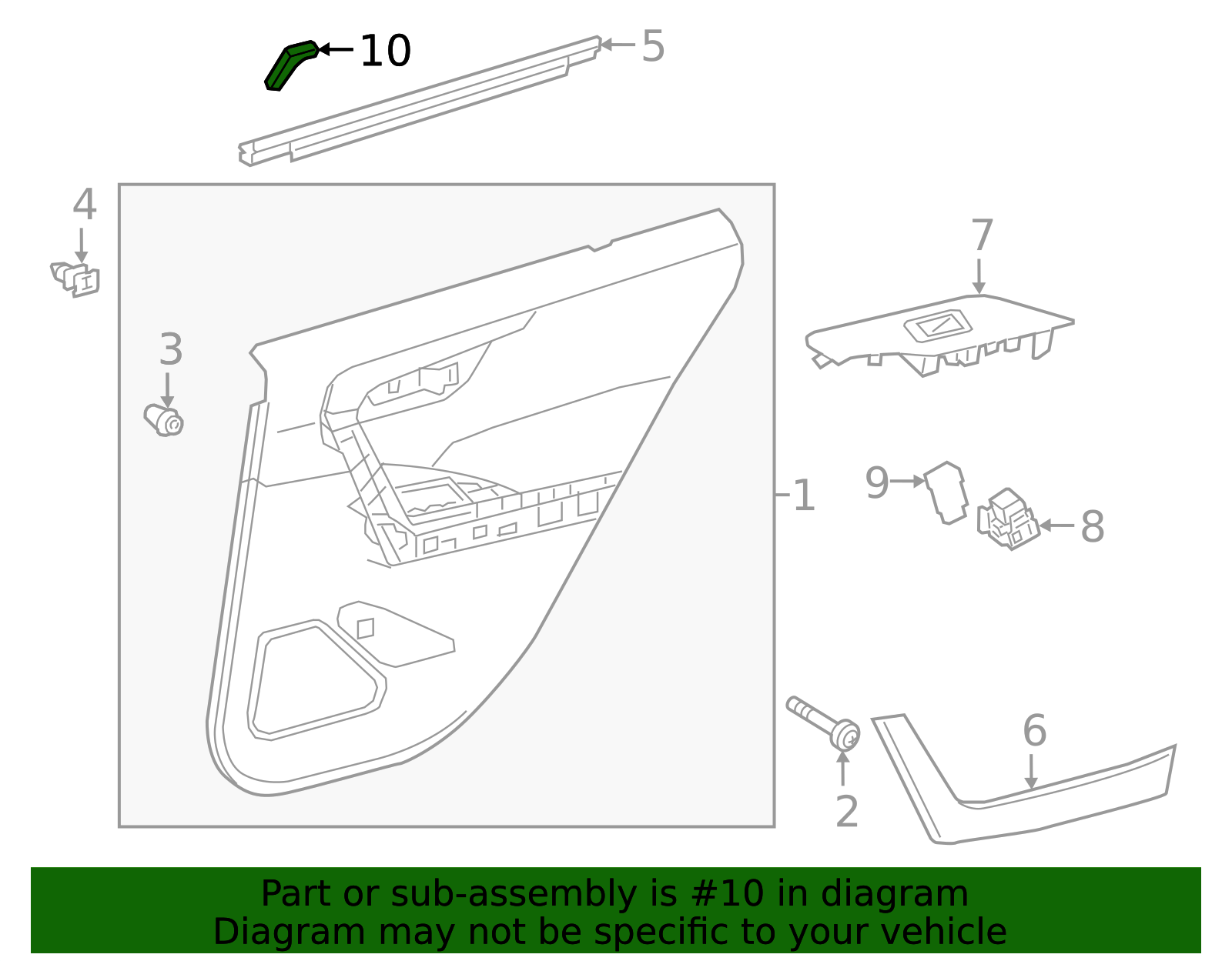 2019-2025 Toyota Door Panel Insert 67674-0R020 | Toyota Parts Center