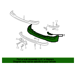 1999-2006 GMC Bright Chrome Front Bumper Impact Bar 15758072 GM ...