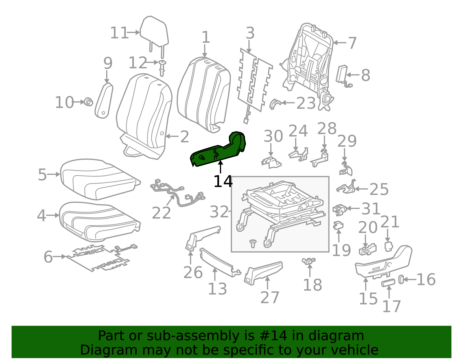 Seat Frame Trim - Factory Style Interior Detail | AutoNation Parts