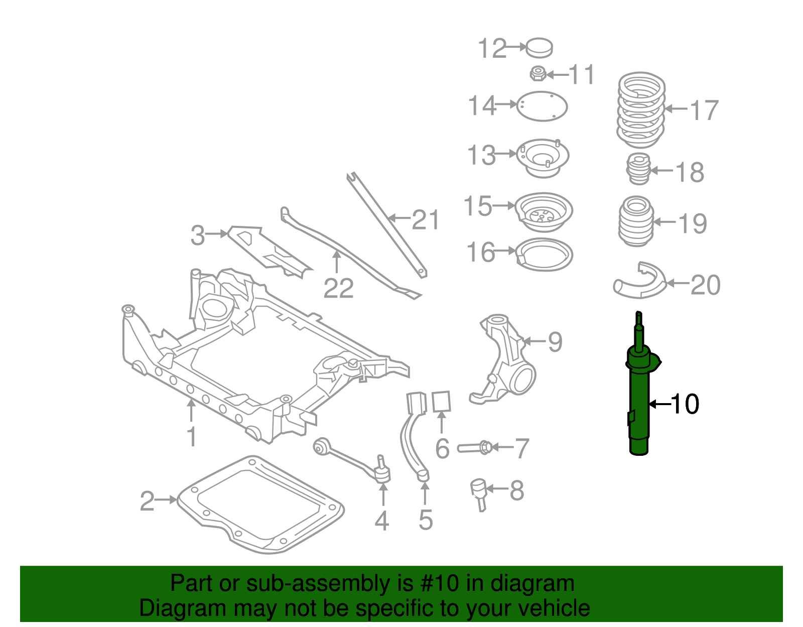 OEM BMW Suspension Strut Part# 31316779984 | BMW Parts Center
