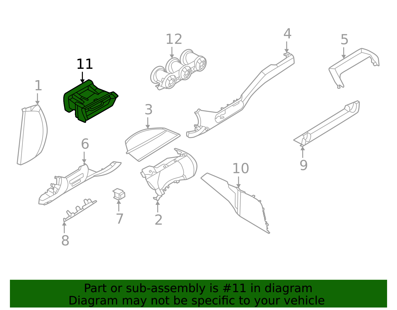 2020-2025 Nissan Sentra Vent Grille 68761-6LB0A | Team Nissan Inc.