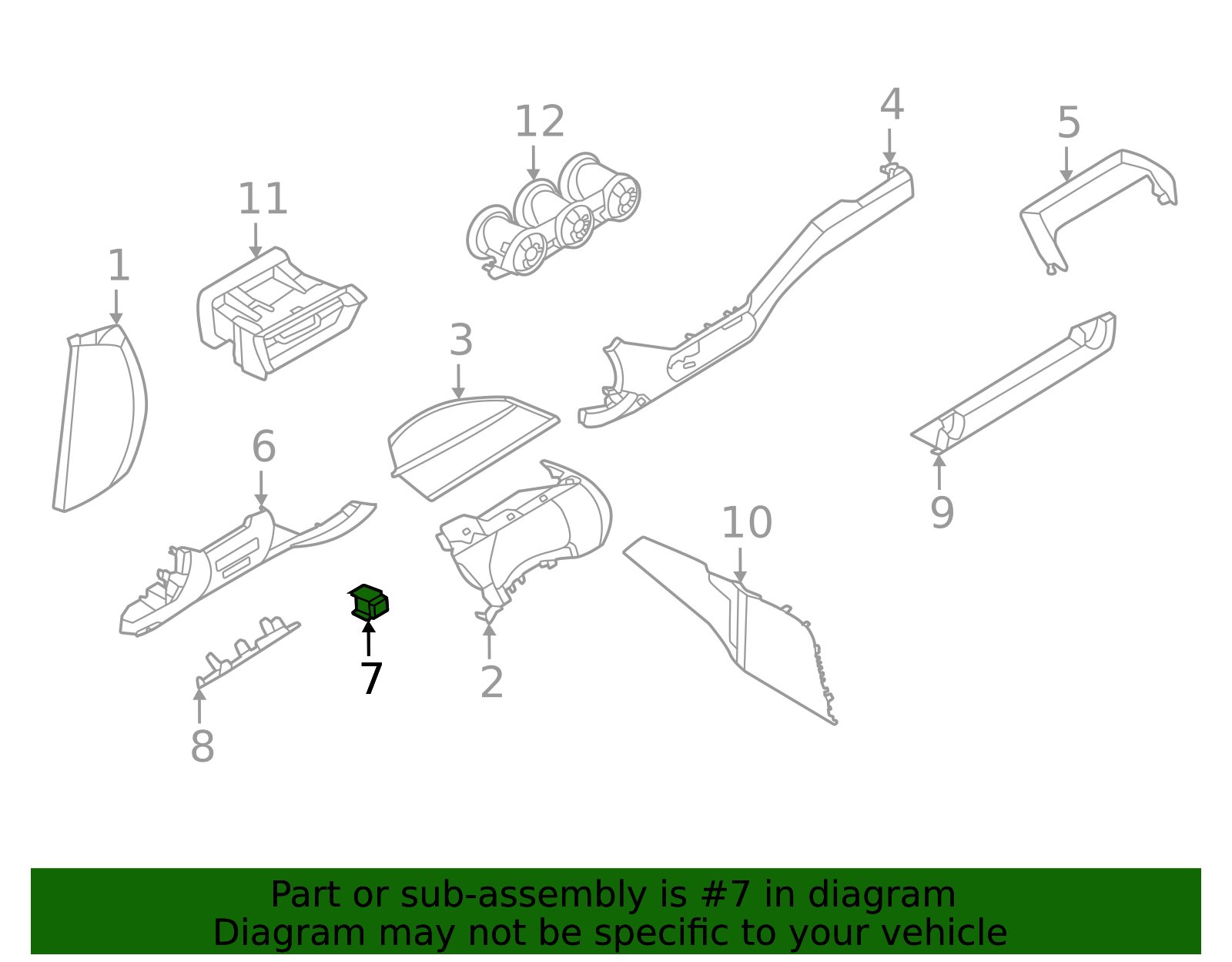 2020-2025 Nissan Switch Panel Hole Cover 68492-5EF0A | Team Nissan Inc.