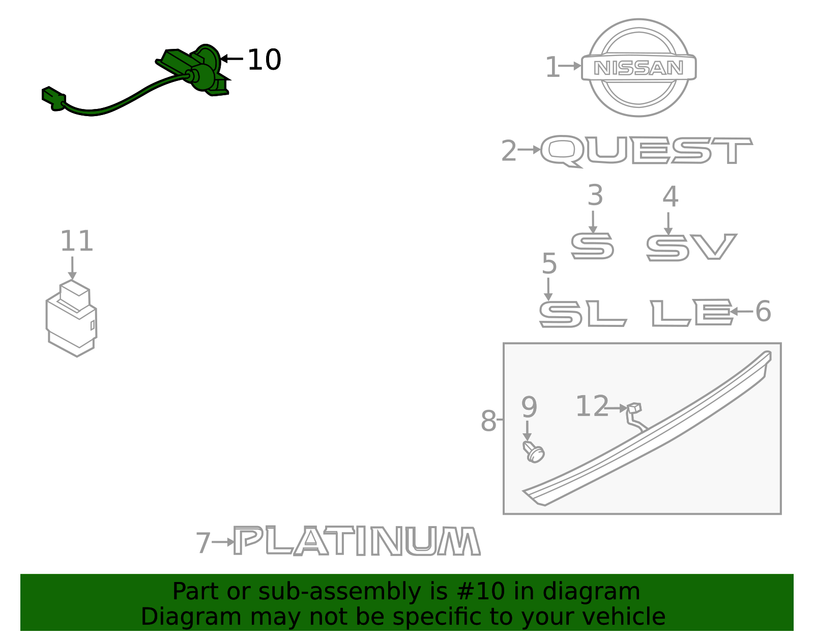 25380-1AA0A - Switch 2009-2017 Nissan | Nissan Parts & Accessories Online
