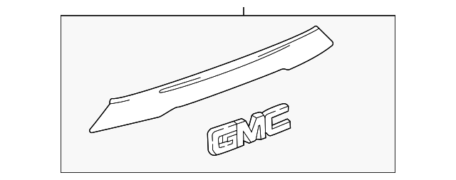 2020-2023 GMC Acadia Chrome Rear Closure Center Applique 84727555 ...