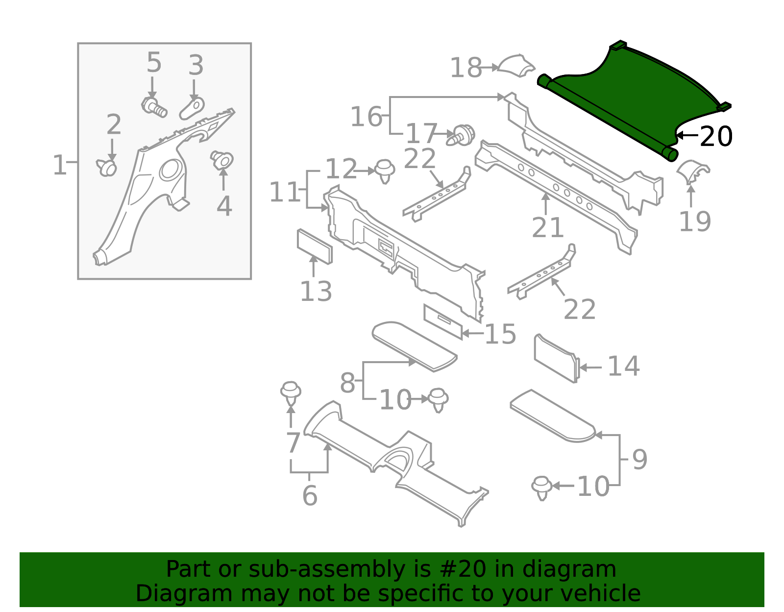 84982-1EA0A - High-Quality Luggage Compartment Cover for AutoNation Parts