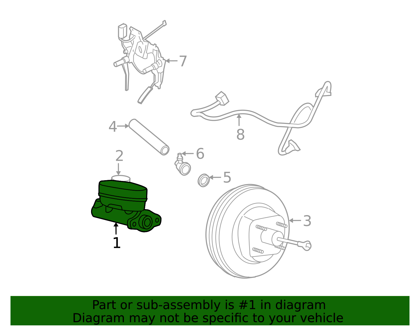 6L5Z-2140-BA - Master Cylinder 2002-2006 Ford | Find Vintage Parts