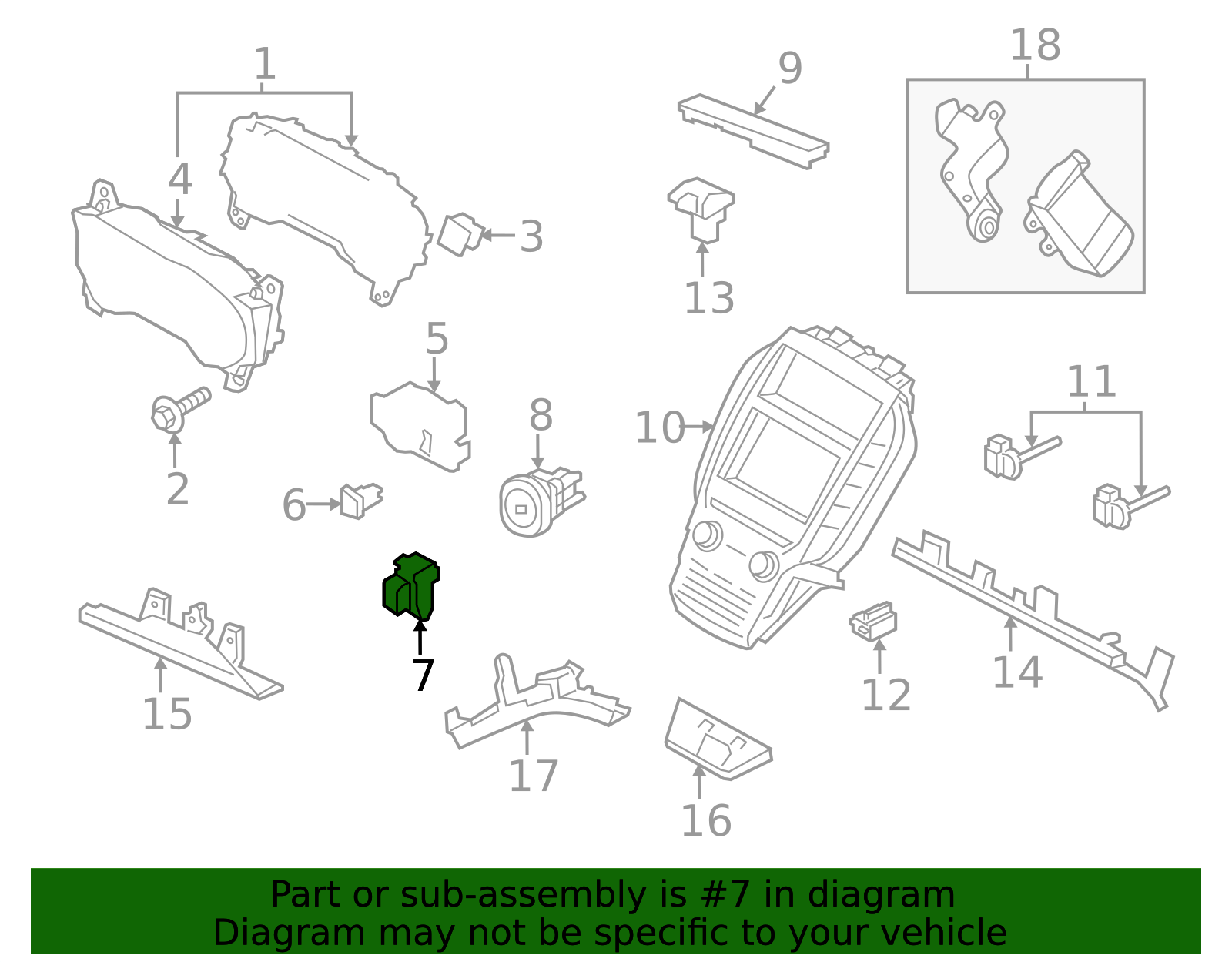 FJ7Z-2B623-AA - Prk Brake Switch - 2015-2019 Lincoln MKC | Lasco Auto Parts