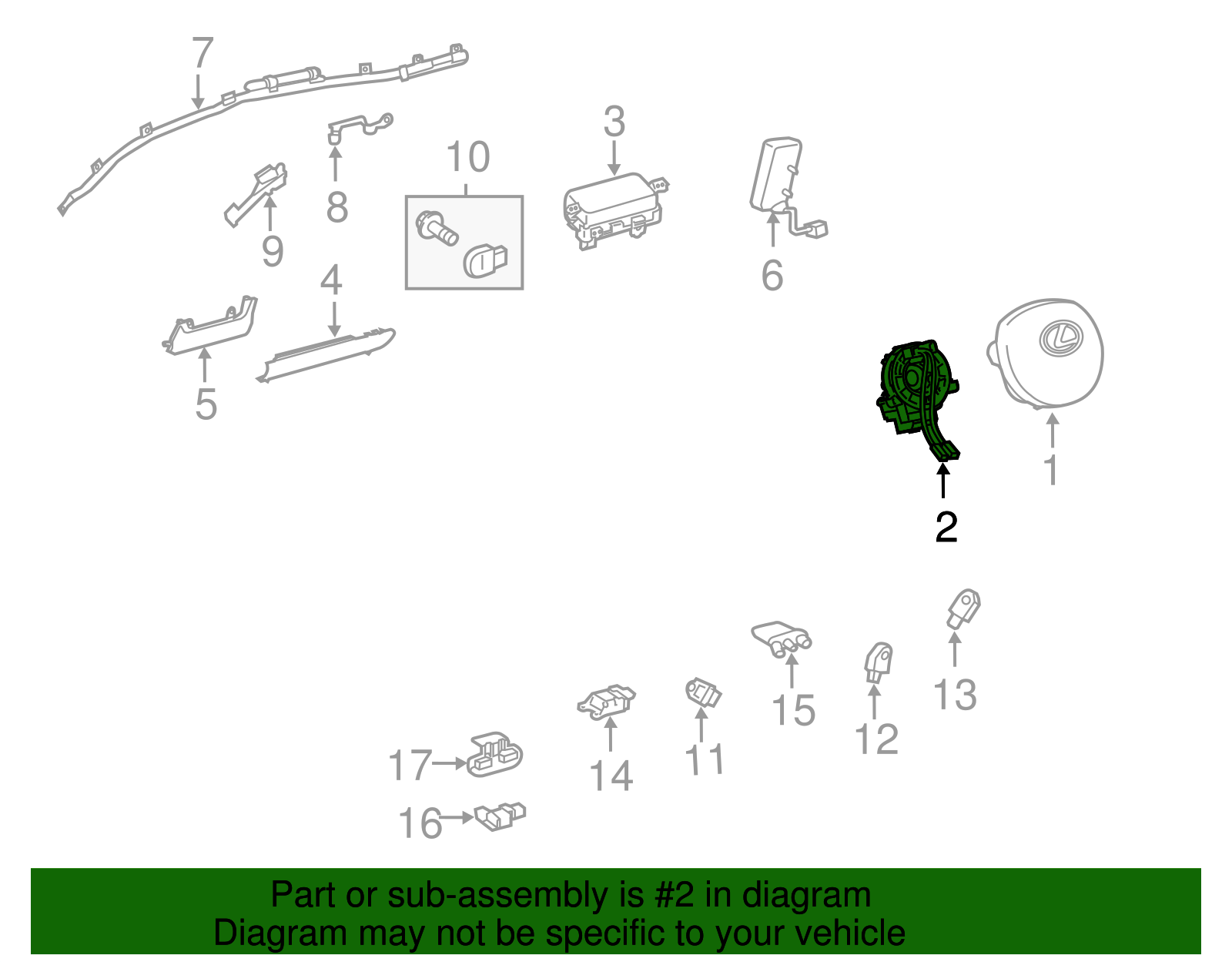 84307-76040 - 2011-2017 Lexus CT200h - Clock Spring | My L Parts