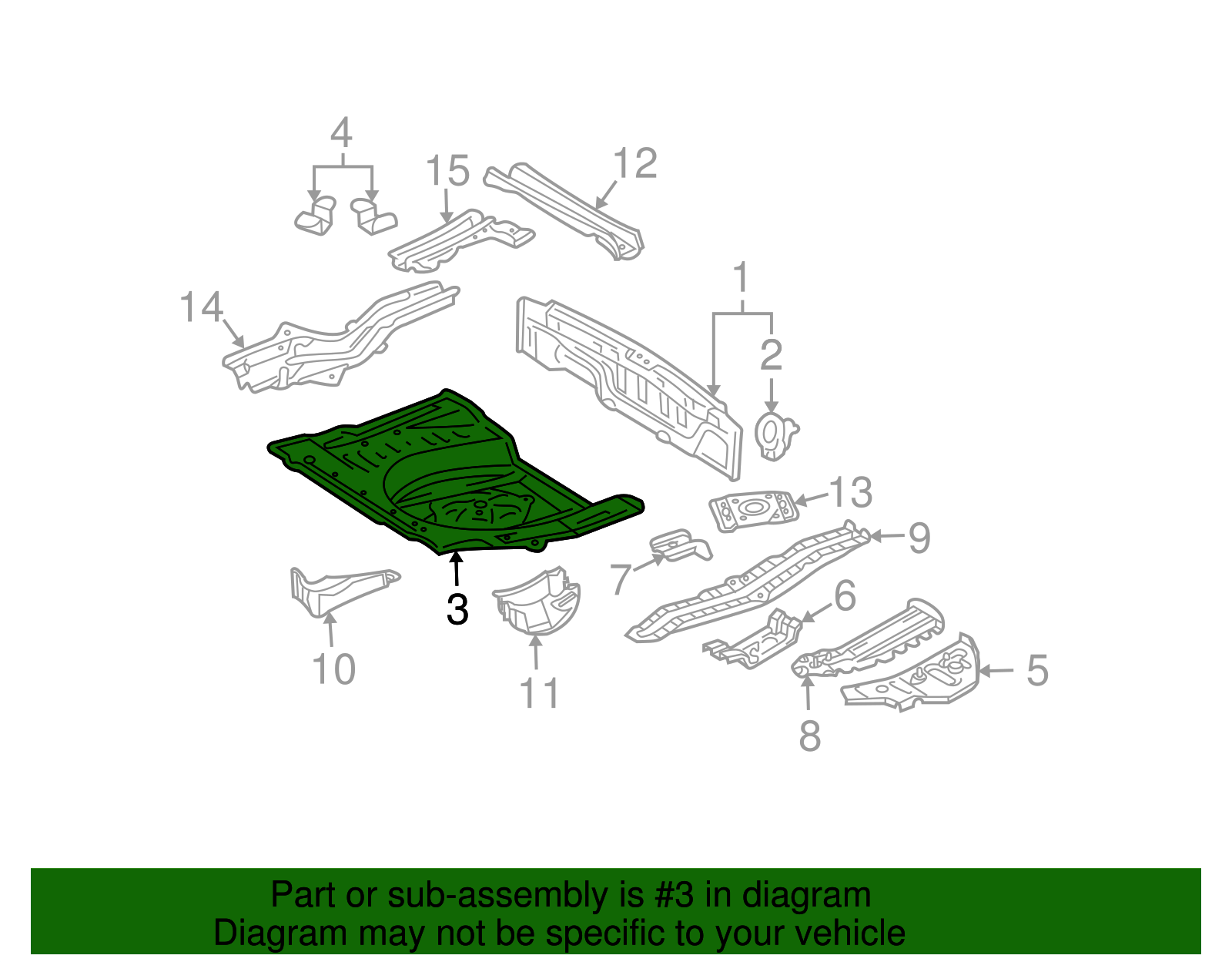 58311-0E903 - Rear Floor Pan 2004-2009 Lexus | Lexus of Stevens Creek Parts