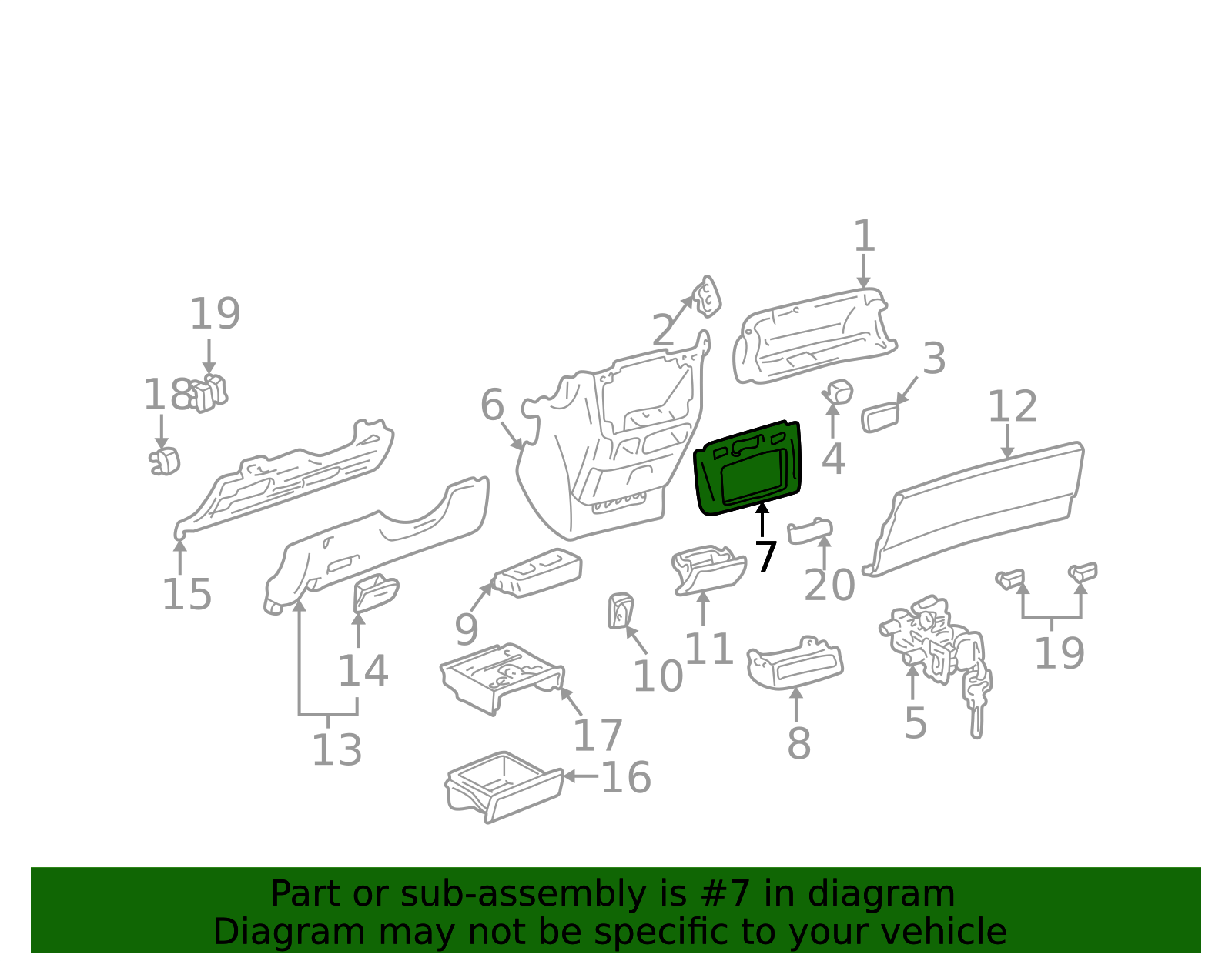 2001-2003 Toyota Sienna Center Bezel 55412-08030 | MotorMotor