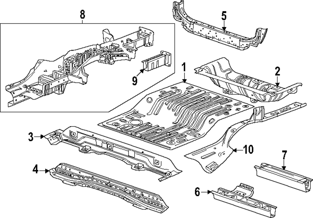 OEM GM Upper Rail For 2024 Chevrolet Blazer EV - Part No. 26342841 ...