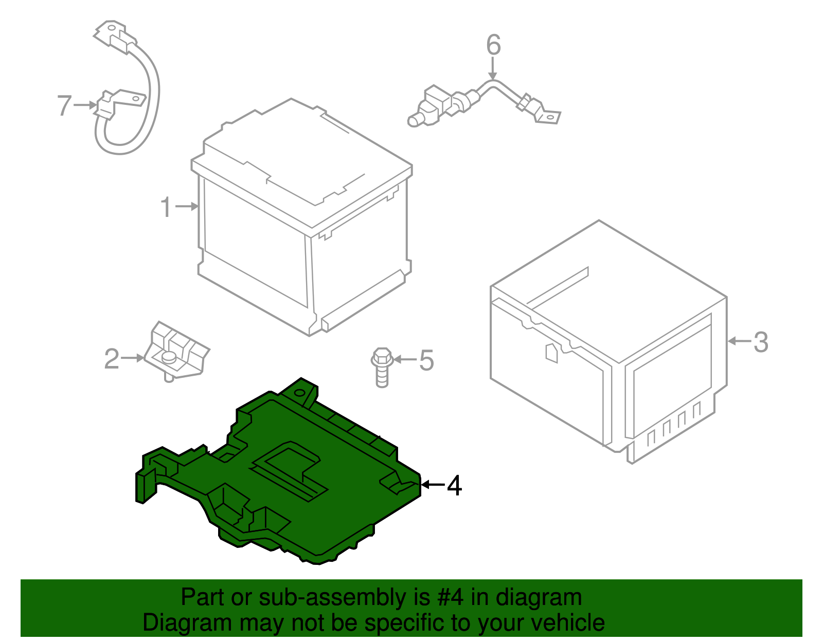 Hyundai - 37150-2V000 - Battery Tray - 2012-2014 Hyundai Veloster | OEM ...