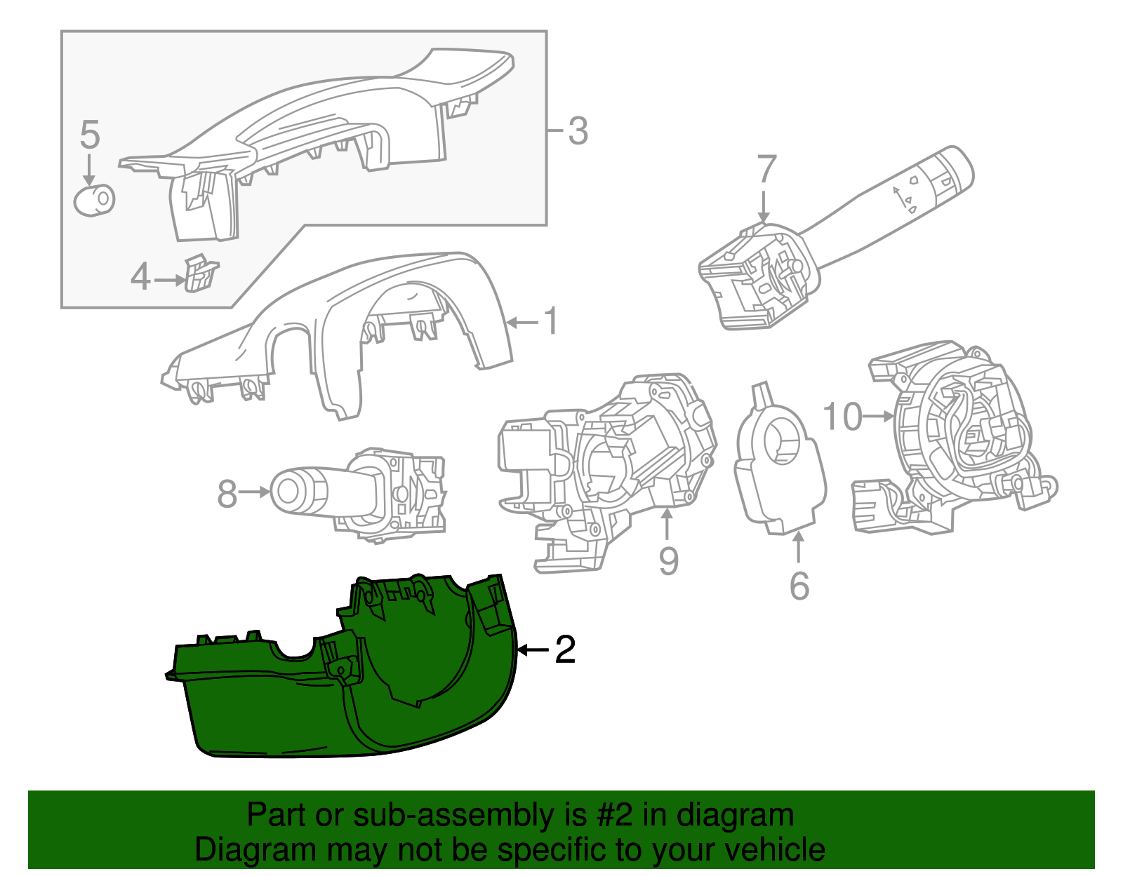 2013-2019 Cadillac ATS Black Instrument Panel Steering Column Lower ...