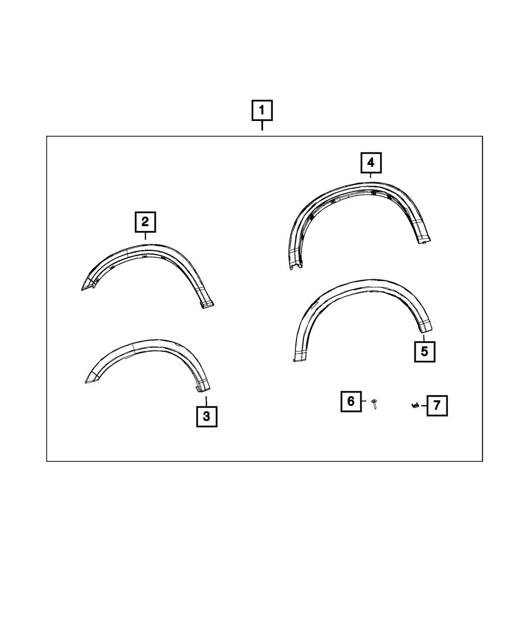 82212208AC - Wheel Lip Moldings 2014-2018 Ram | The Official Mopar eStore