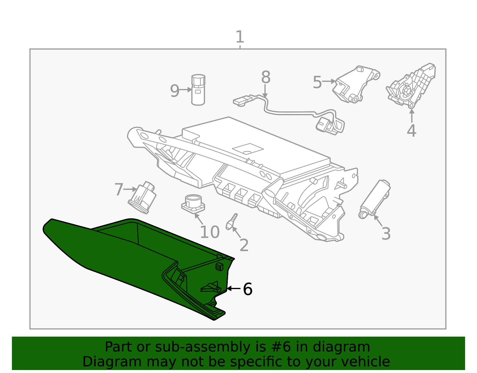 2020-2025 Chevrolet Corvette Glove Box Door 84698002 | Shop Matick ...