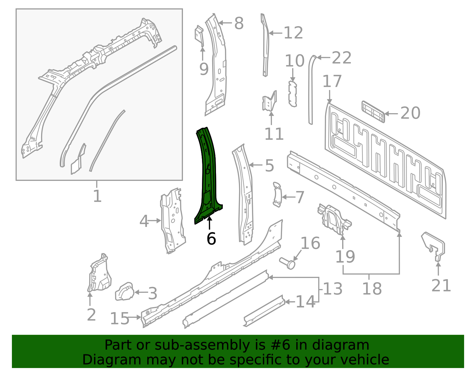 B-Pillar Assembly - Side Frame Structural Support | AutoNation Parts