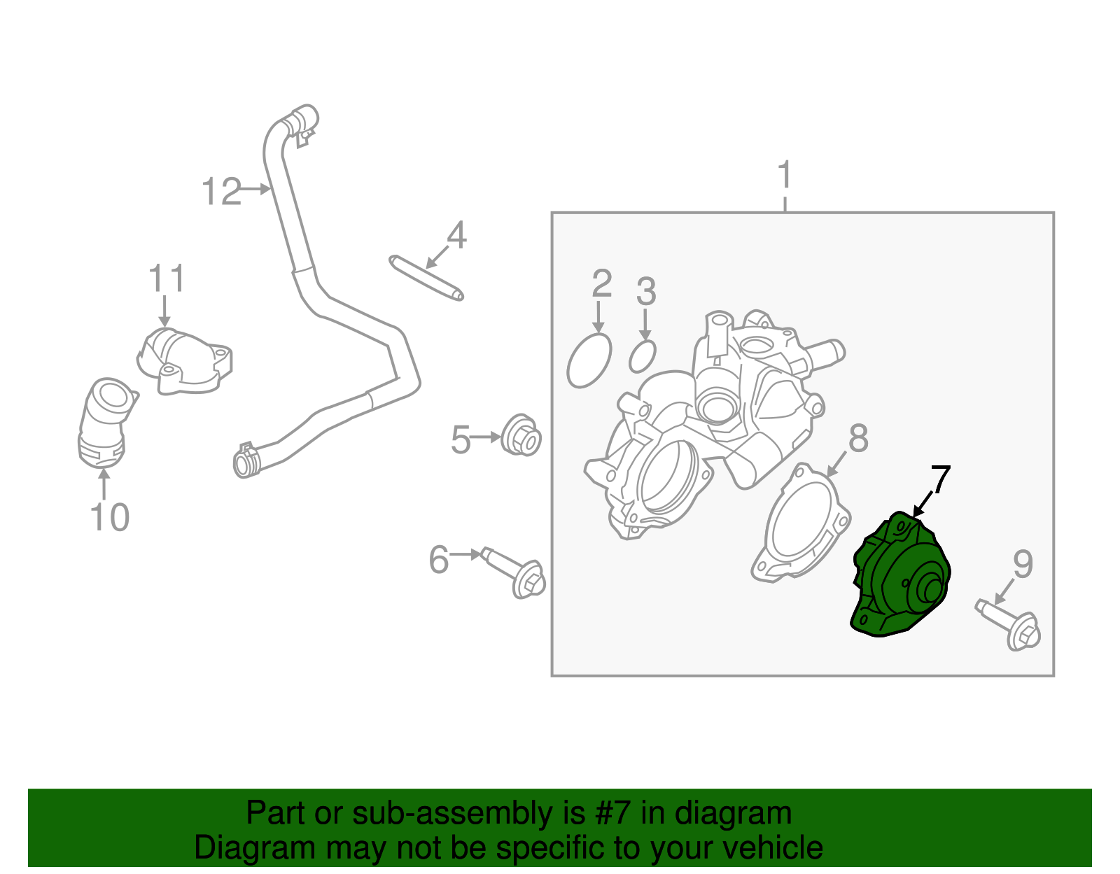 9L8Z-8501-A - Water Pump 2009-2012 Ford | Ford Parts Direct