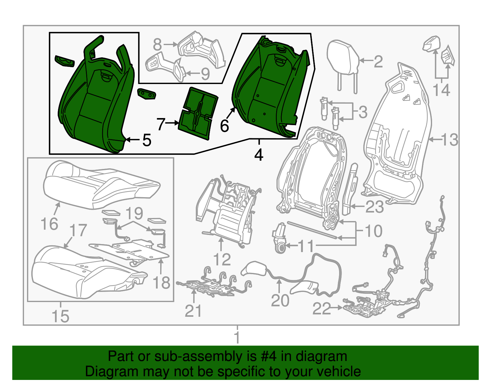 84054080 - Seat Back Assembly | Partners Chevy
