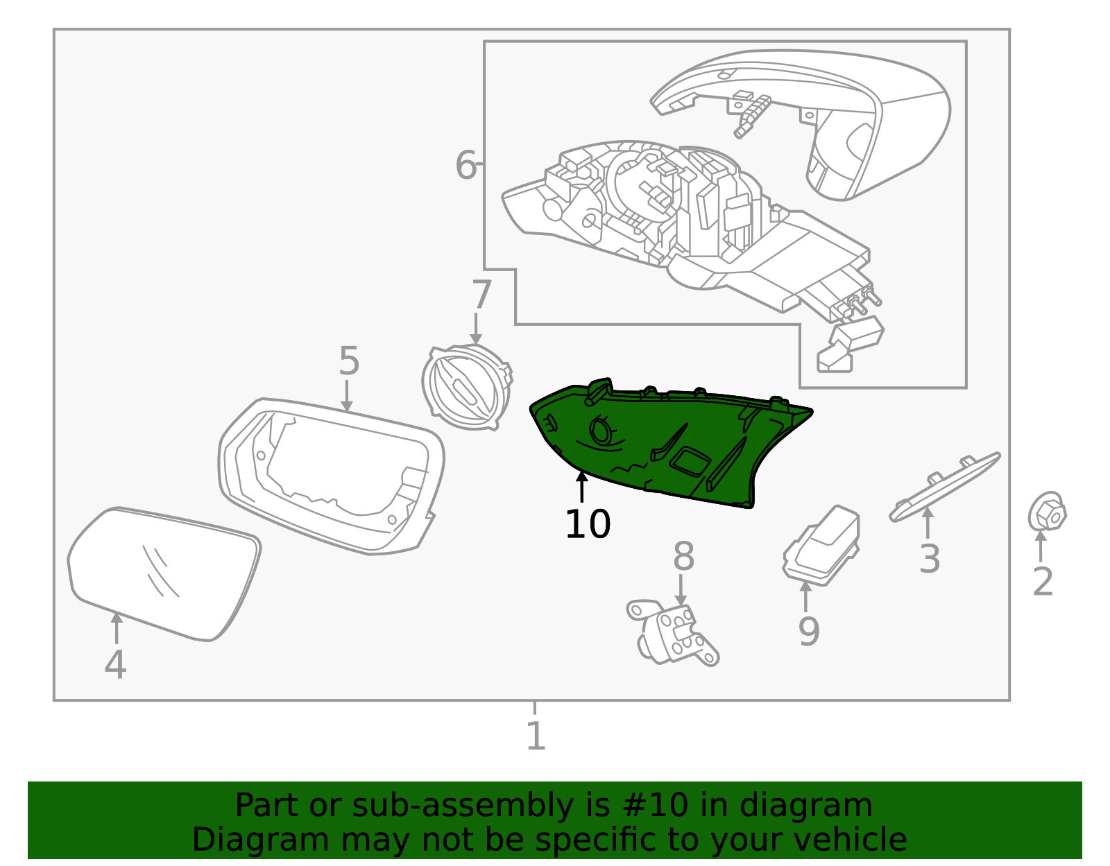 Mirror Cover - Restore Sleek OEM Side View 87613-T4010 | AutoNation Parts
