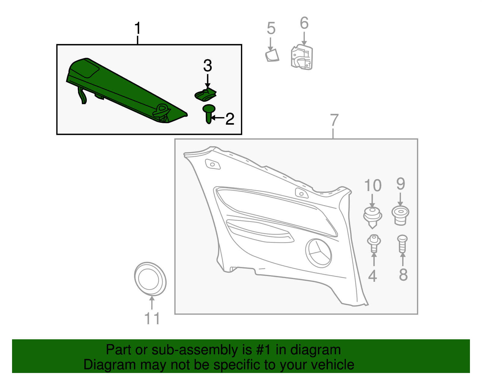 51-43-9-128-773 - Upper Quarter Trim - 2008-2013 BMW | BMW Parts Exchange