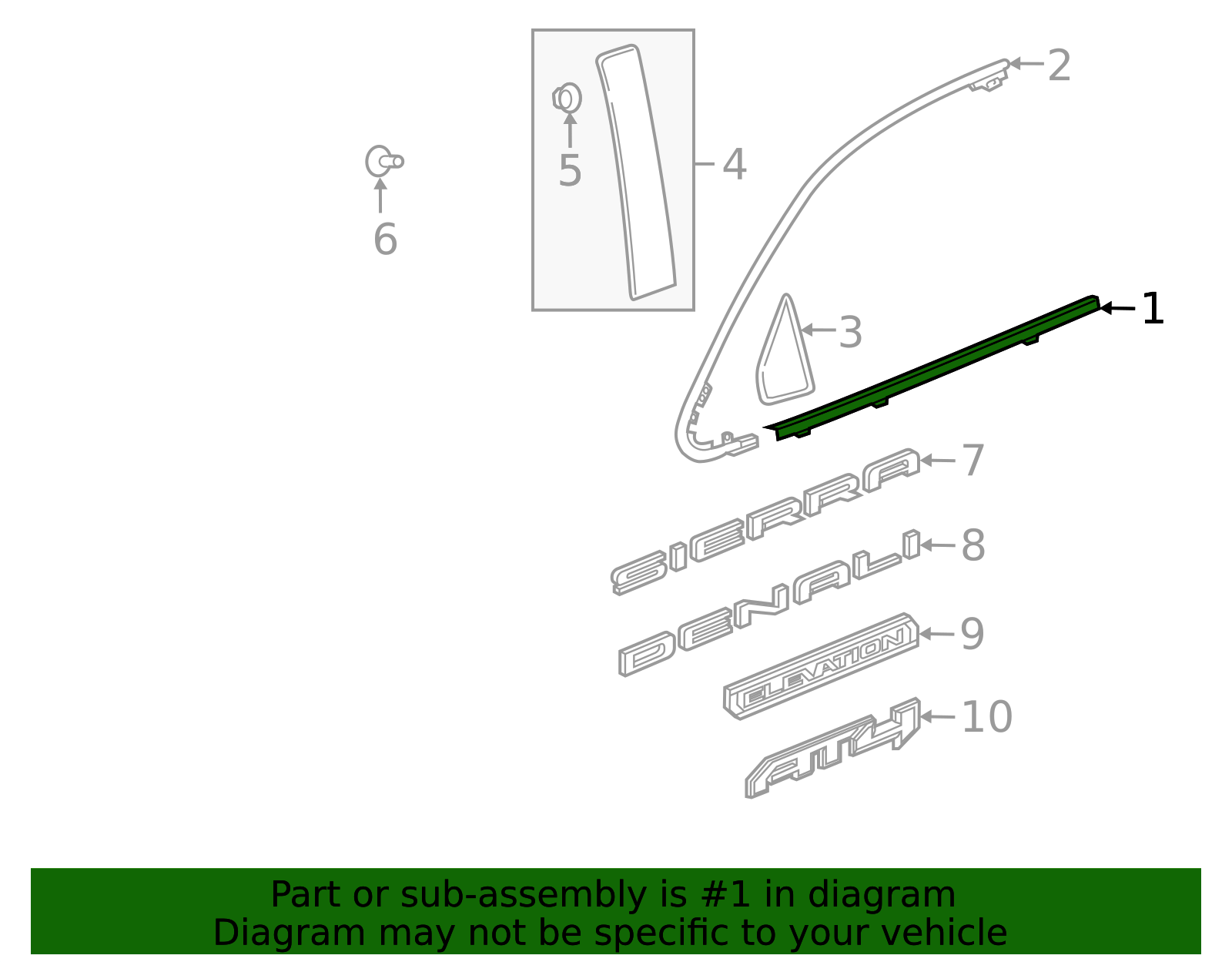 Buy Genuine GM Auto Parts - Molding (Part # 85038855) | GM Parts Store