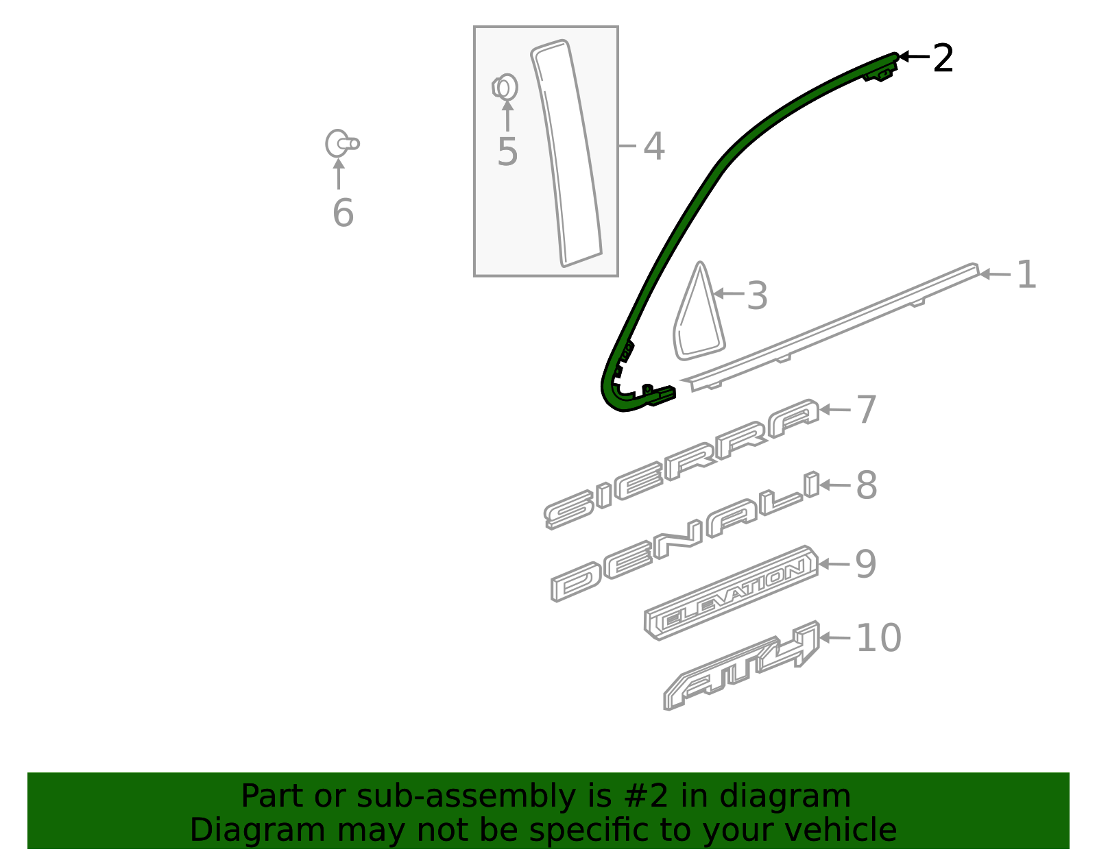 2019-2025 GMC Upper Molding 84837699 | Capital Chevy Parts