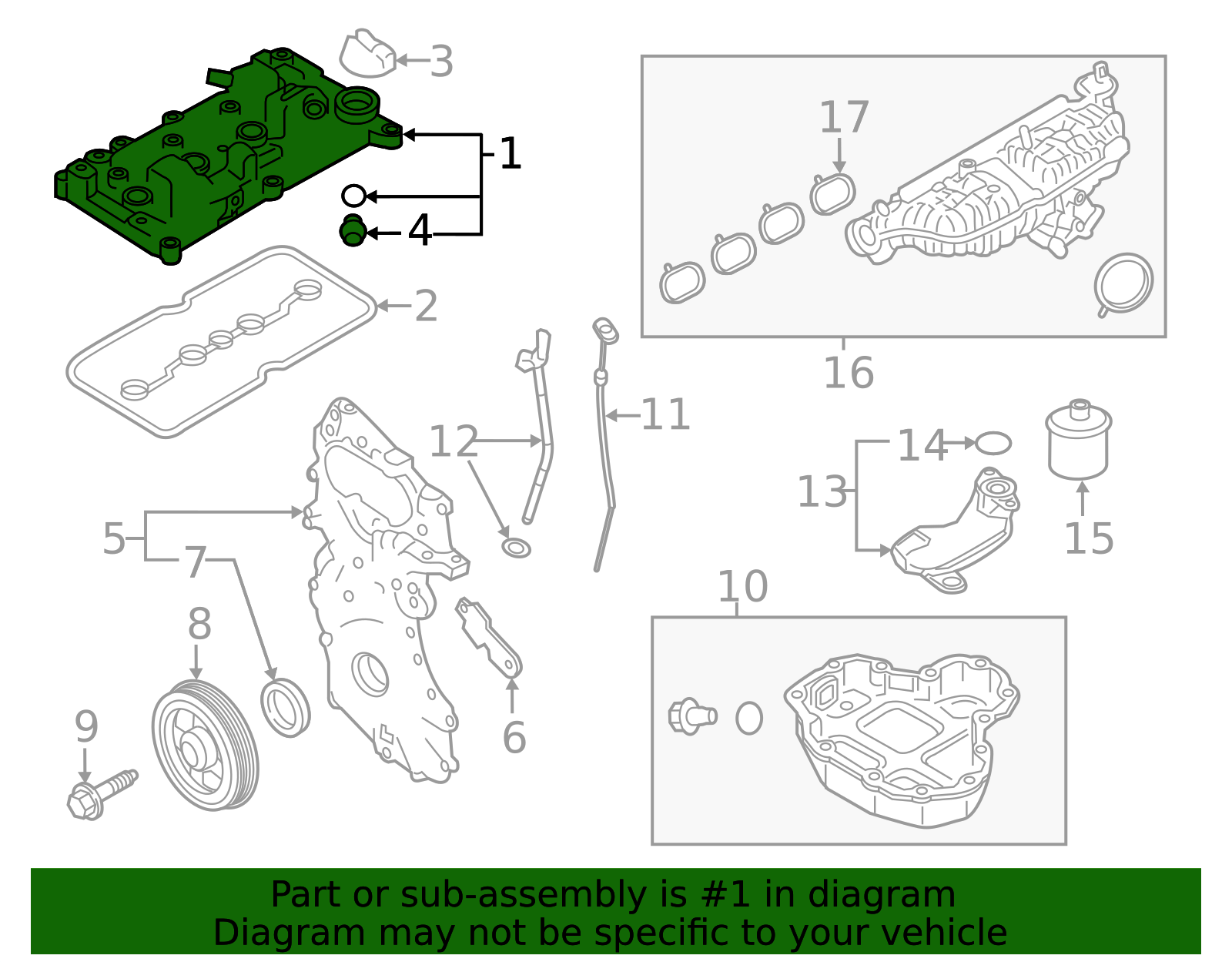 2022 Nissan Altima Valve Cover 13264-5NA2A | My Nissan Part