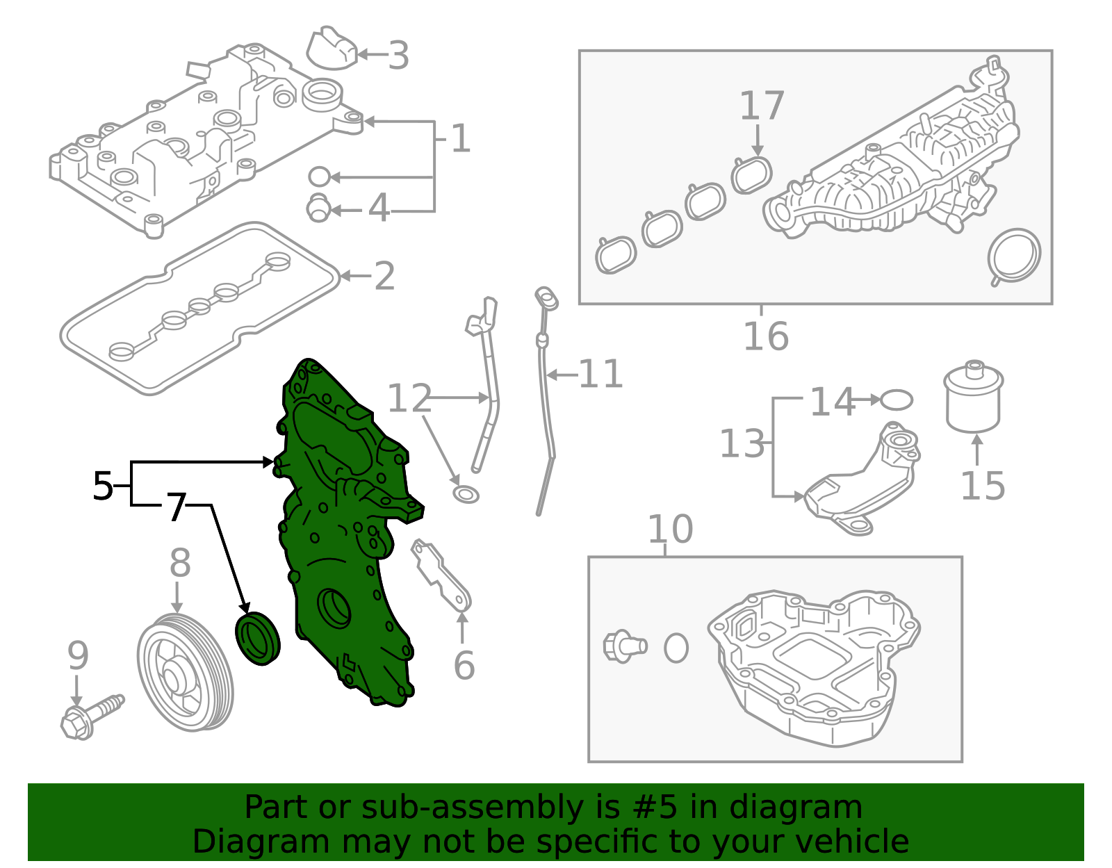 13500-5NA1A - Timing Cover 2019-2024 Nissan Altima | Nissan Parts ...