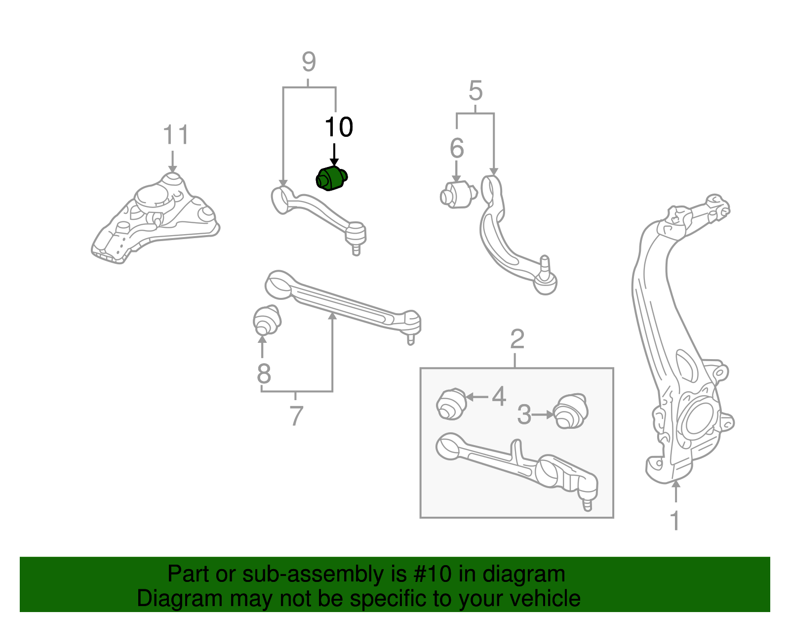 1998-2008 Audi Ft Upper Control Arm Bushing 4B0-407-515 | Audi USA Parts