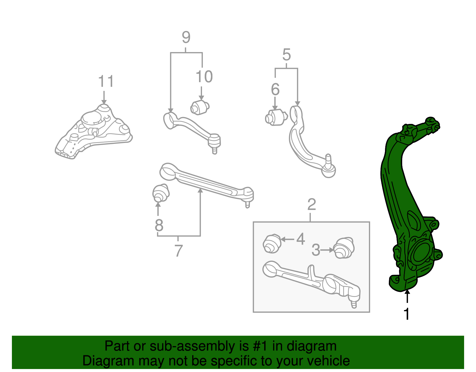 2002-2009 Audi Steering Knuckle 8E0-407-253-H | OEM Parts Online
