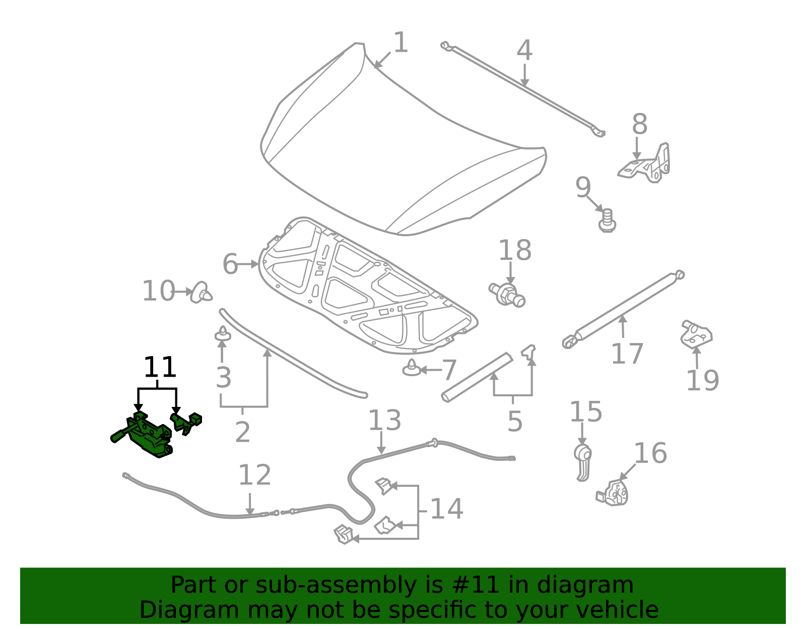 2007-2012 Hyundai Veracruz Latch Assembly 81130-3J000 | QuirkParts