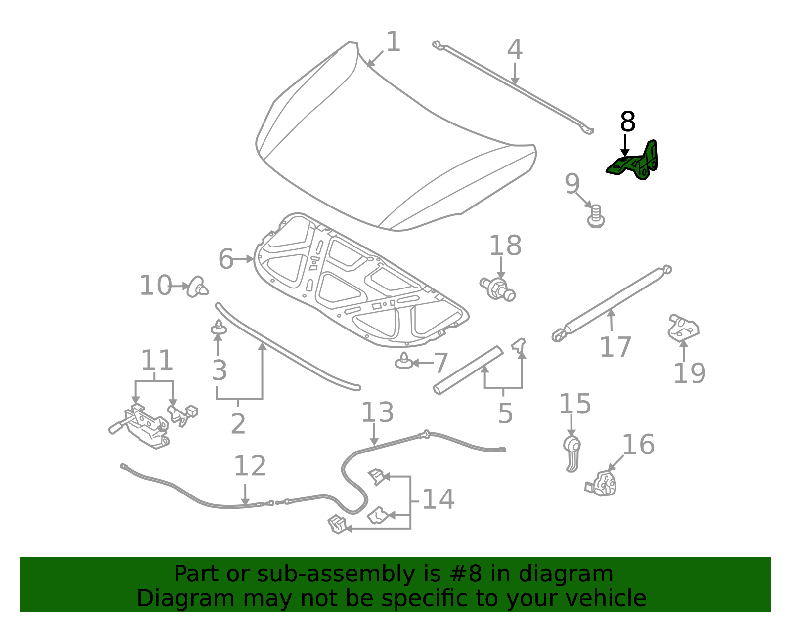 2007-2012 Hyundai Veracruz Hinge 79120-3J000 | QuirkParts