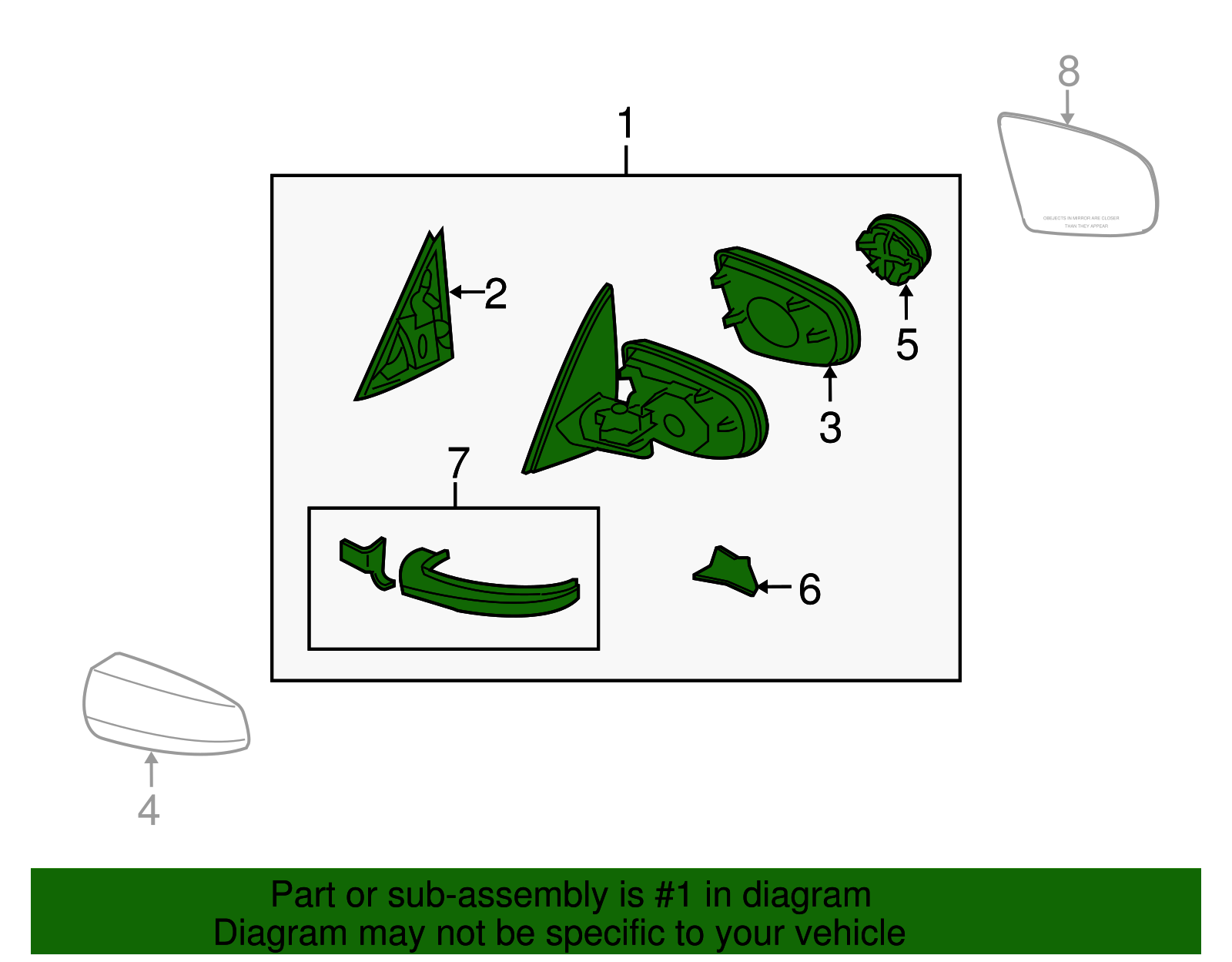 51167282756 - 2008-2014 BMW X6 Mirror Assembly (51-16-7-282-756) | BMW ...