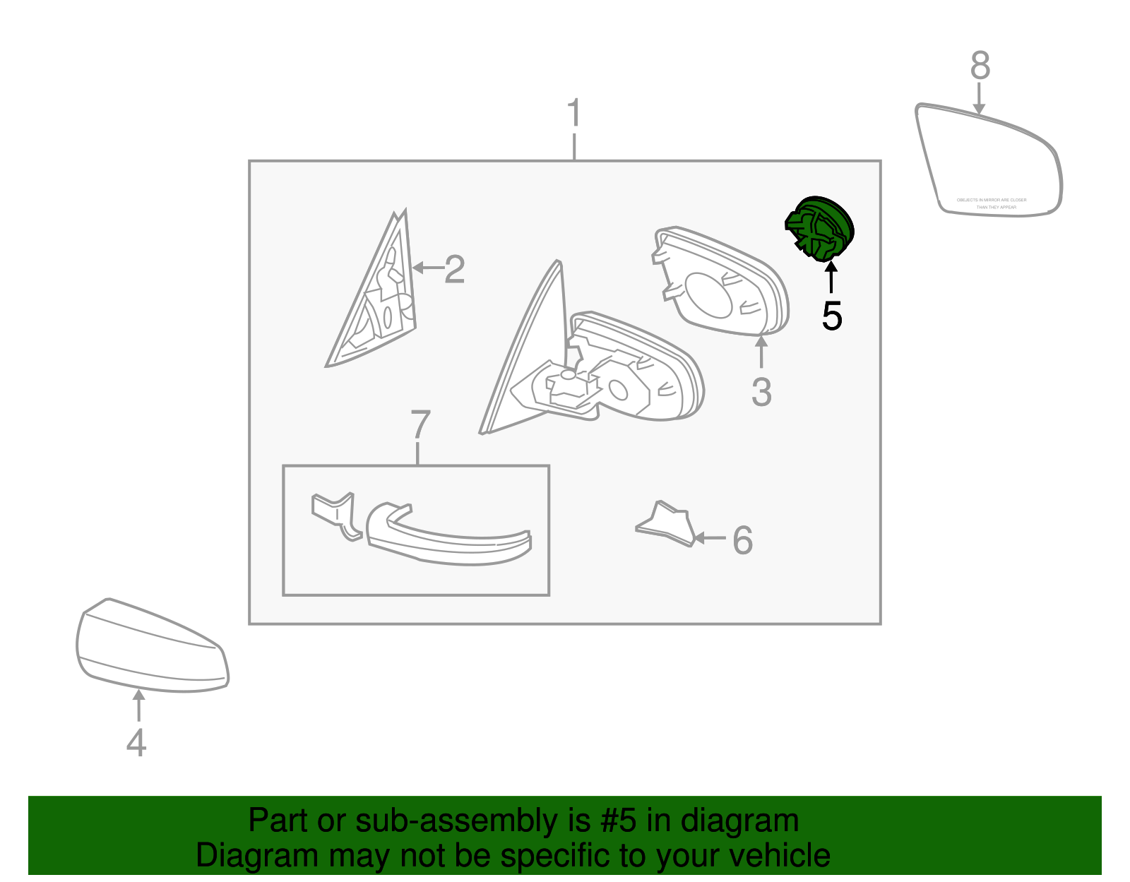67136973724 - 2007-2014 BMW Mirror Motor (67-13-6-973-724) | BMW of ...