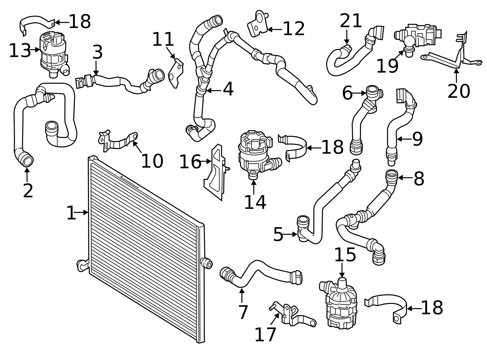 2018-2021 Mercedes-Benz Coolant Hose 253-501-40-01-64 | Mercedes-Benz Parts