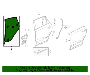 2022-2025 Acura MDX Door Weather-Strip 72850-TYA-A01 | OEM Parts Online