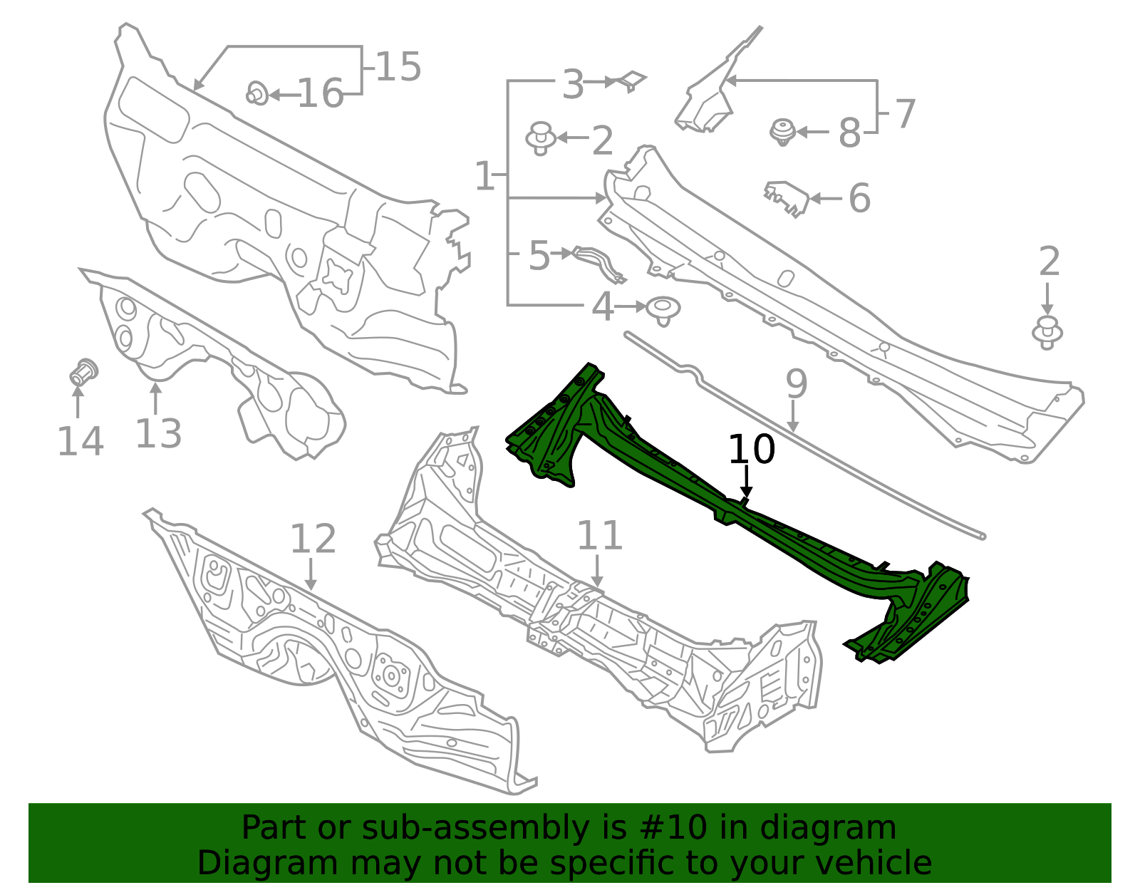 51060XC00A9P - High-Quality Cowl Plenum Panel for 2019-2025 Subaru ...