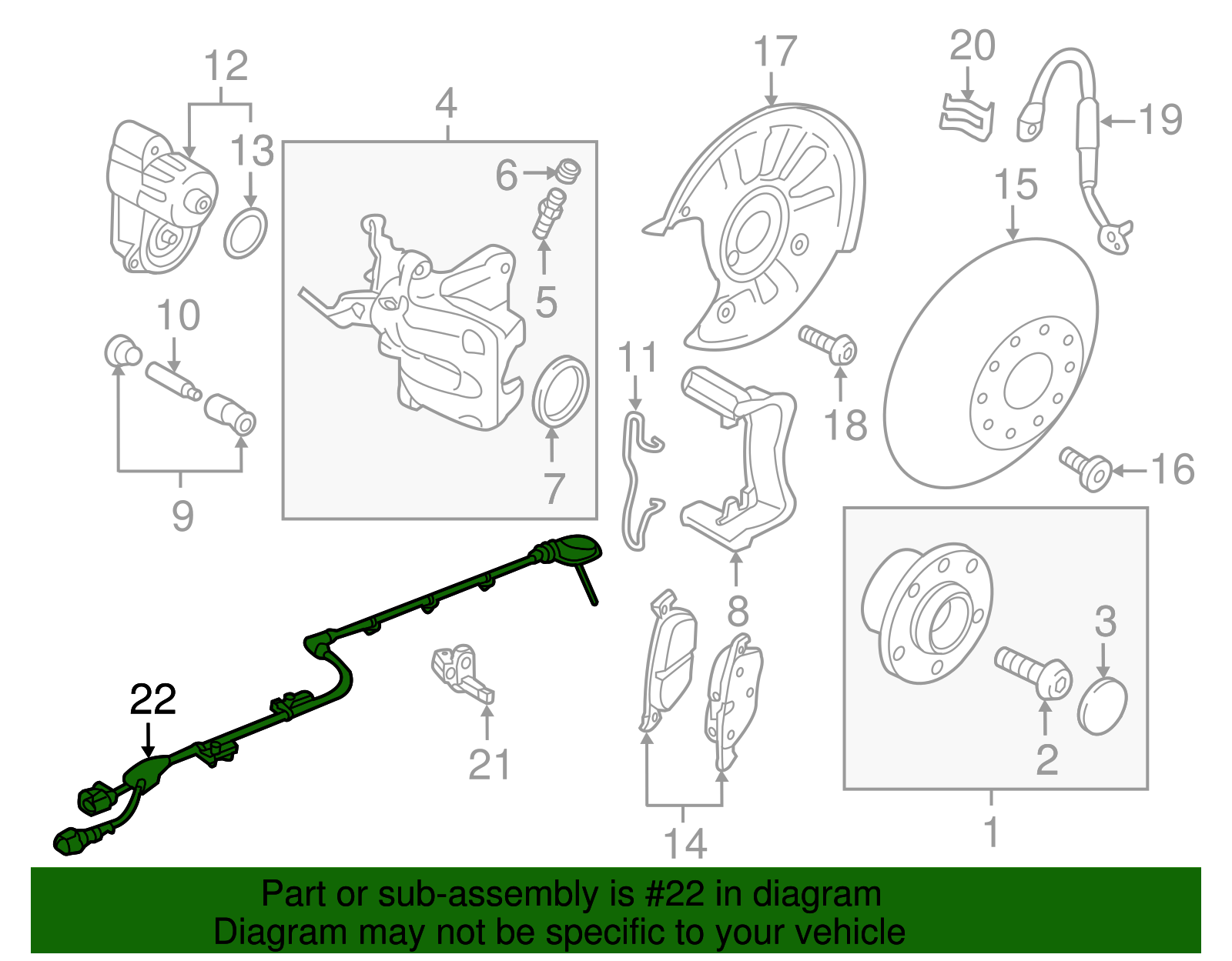 2015-2019 Volkswagen e-Golf ABS Sensor Wire 5GE-927-902-D | VW Direct ...