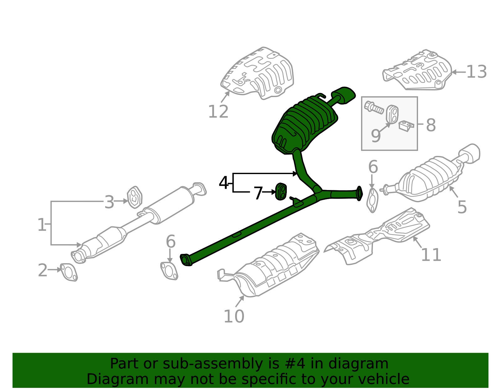 28711-3S460 - Muffler & Pipe - 2011 Hyundai Sonata | World Hyundai Parts