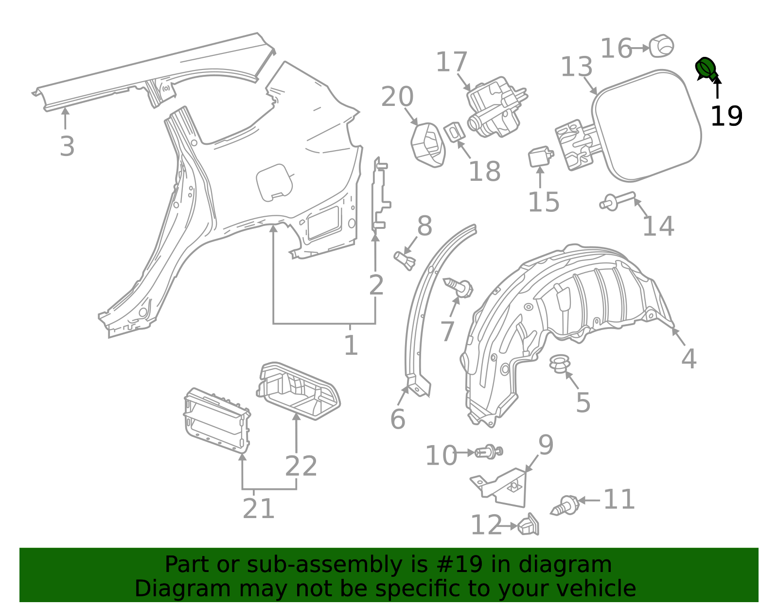 2019-2025 Toyota Fuel Filler Door Lock Actuator Nut 77377-0R030 | OEM ...