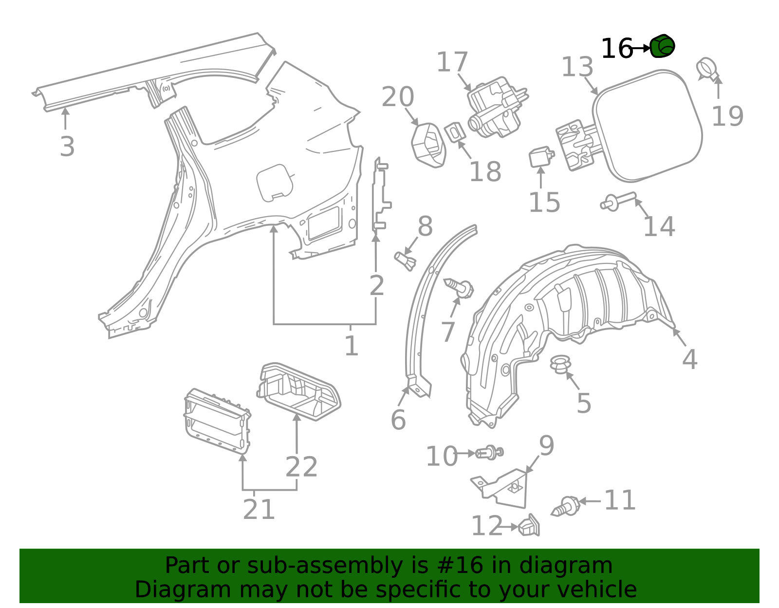 2011-2025 Toyota Fuel Door Cushion 90541-06069 | OEM Parts Online