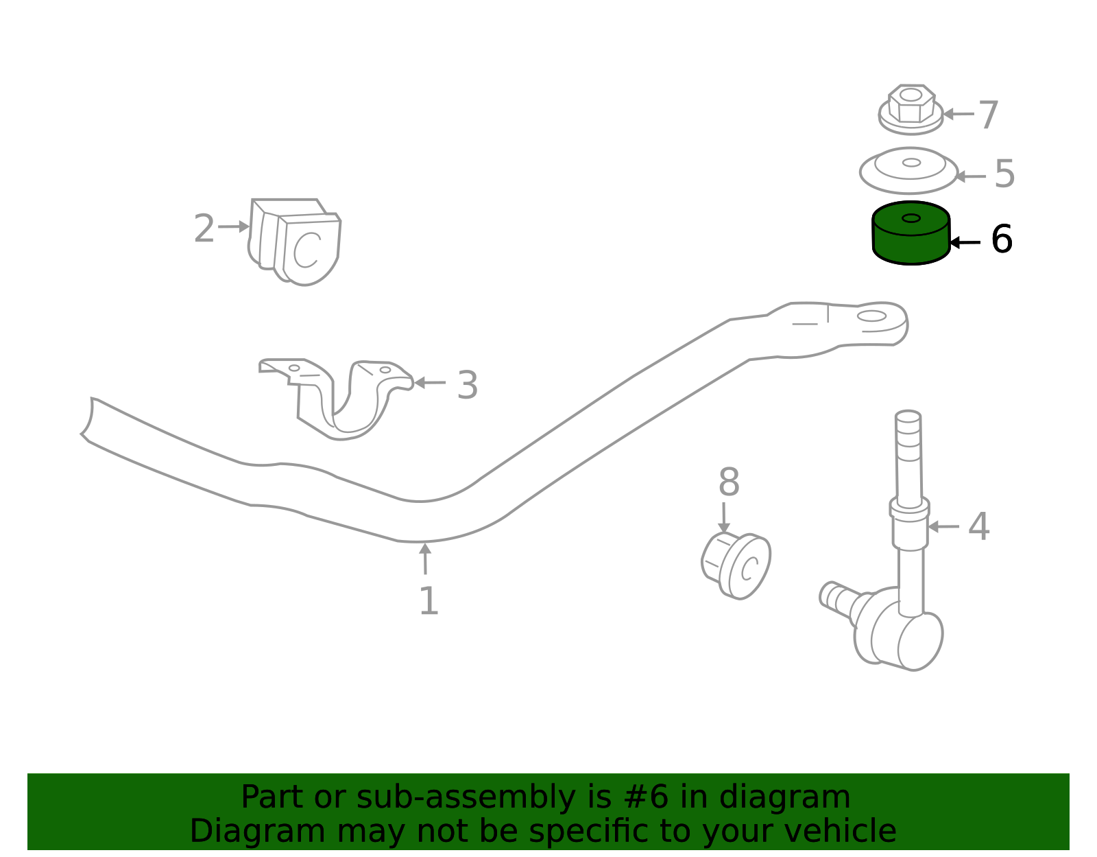 2000-2015 Toyota Suspension Stabilizer Bar Link Bushing 90540-A0001 ...