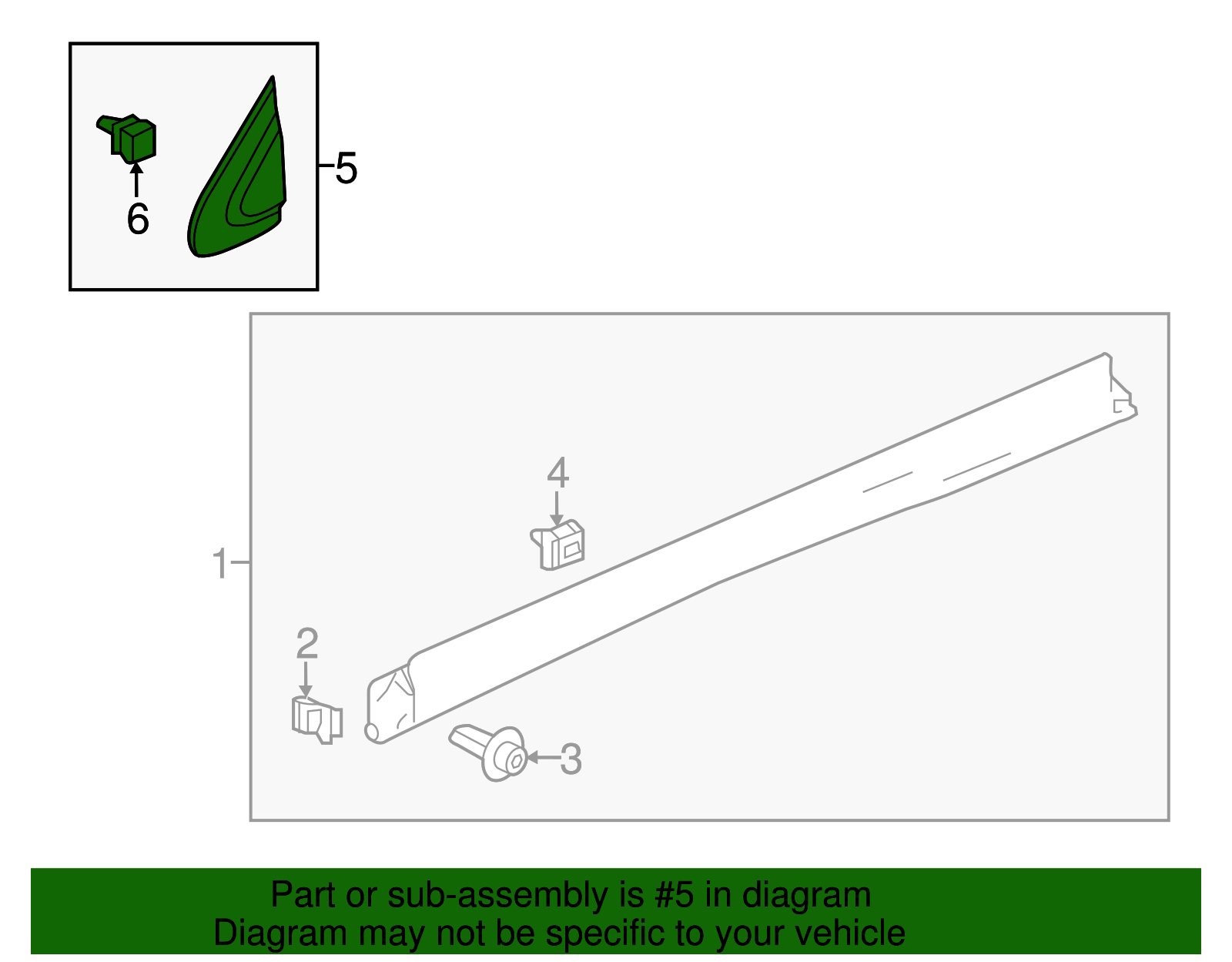 75490-T0A-003 - Pillar Molding 2012-2016 Honda CR-V | Honda Parts Online