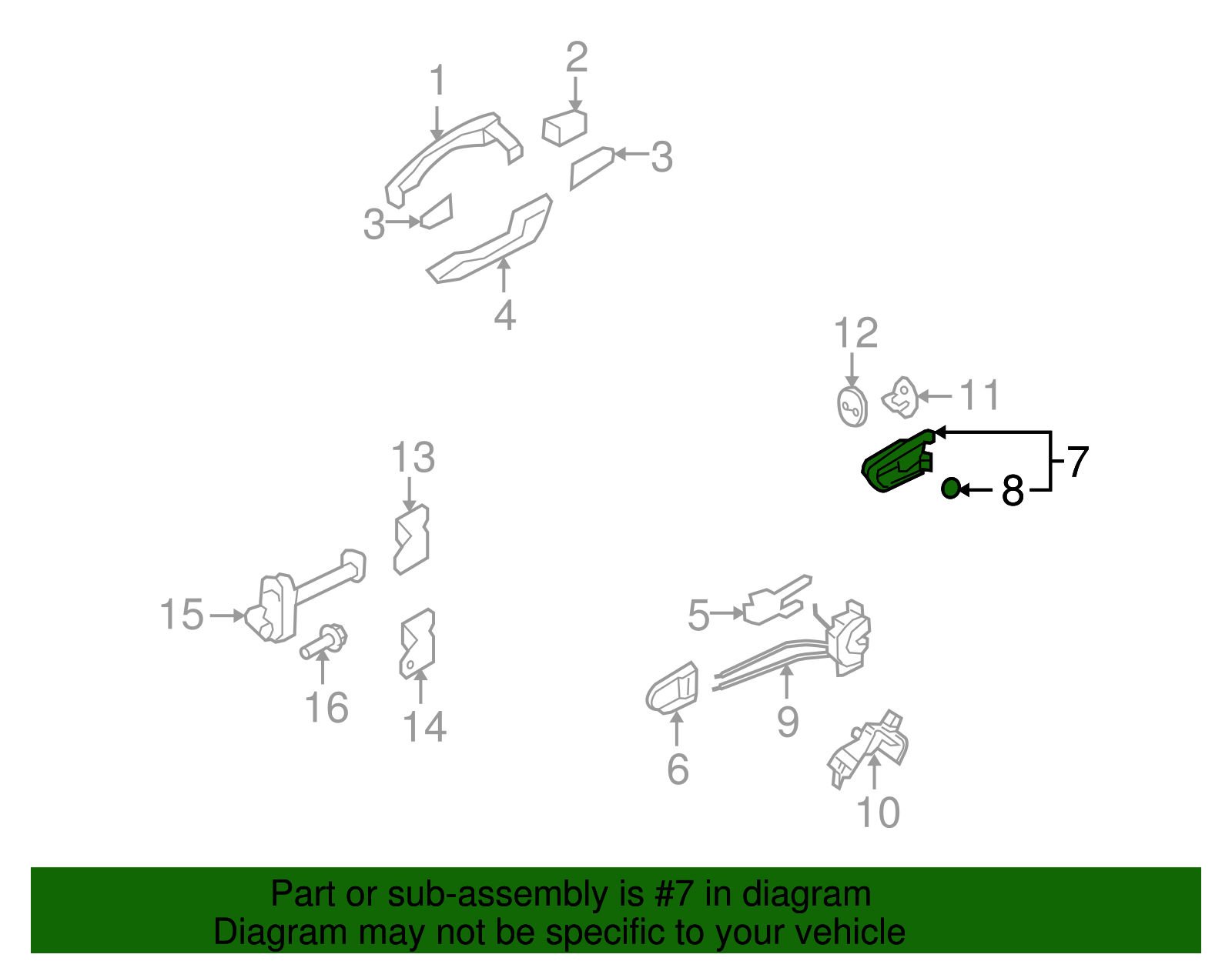 Hyundai - 82621-3L000-WK - Handle Bezel - 2006-2011 Hyundai Azera | OEM ...
