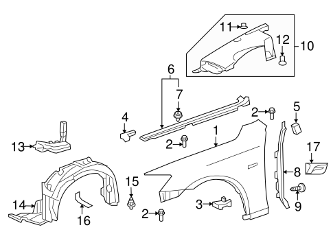 Fender & Components for 2013 Lexus IS F | OEM Parts Online