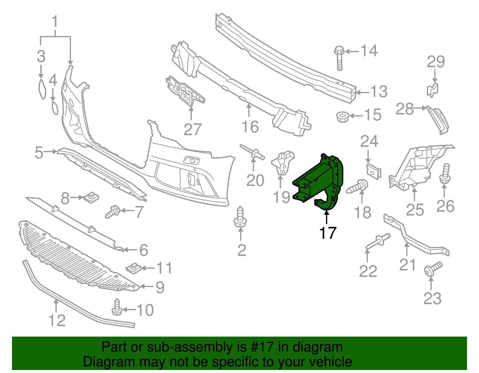 4G0-807-134-B - High-Quality Bumper Impact Bar Bracket for 2014-2018 ...